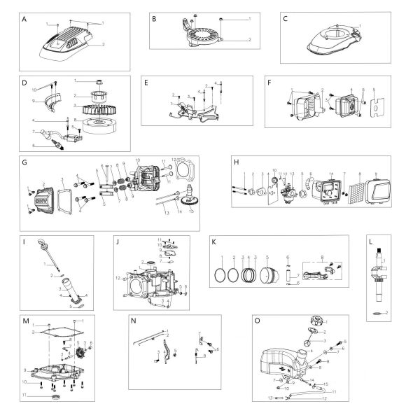 Esploso ricambi Rasaerba a scoppio MAORI MP 5317 S